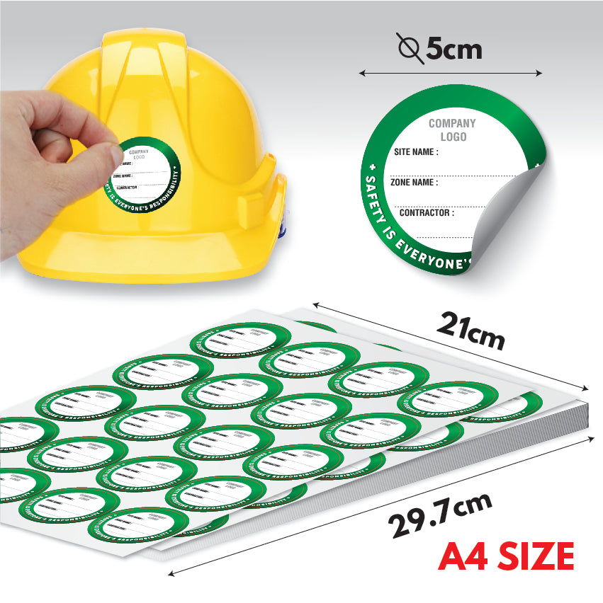 ZL01 - Zone Label for Construction Helmet – Awesomedia Pte Ltd